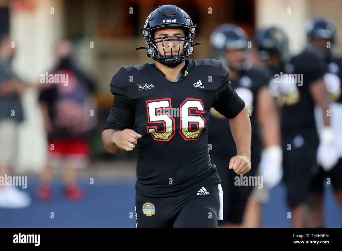 January 22, 2022 - Team Mauka defensive lineman Laakea Umiamaka #56 ...