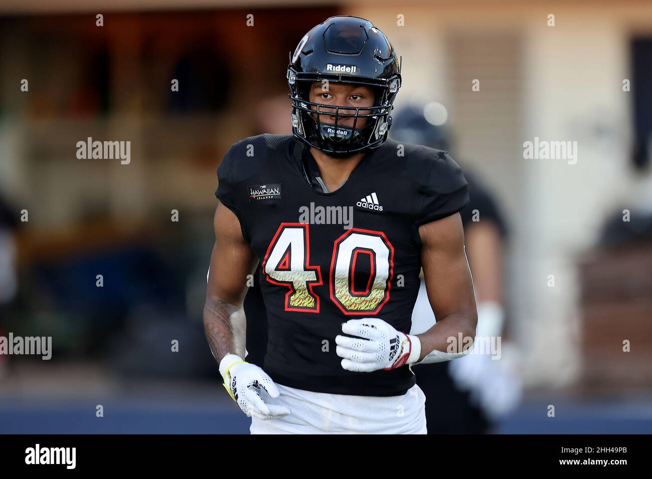 January 22, 2022 - Team Mauka defensive lineman Kevonte Fatutoa Henry ...