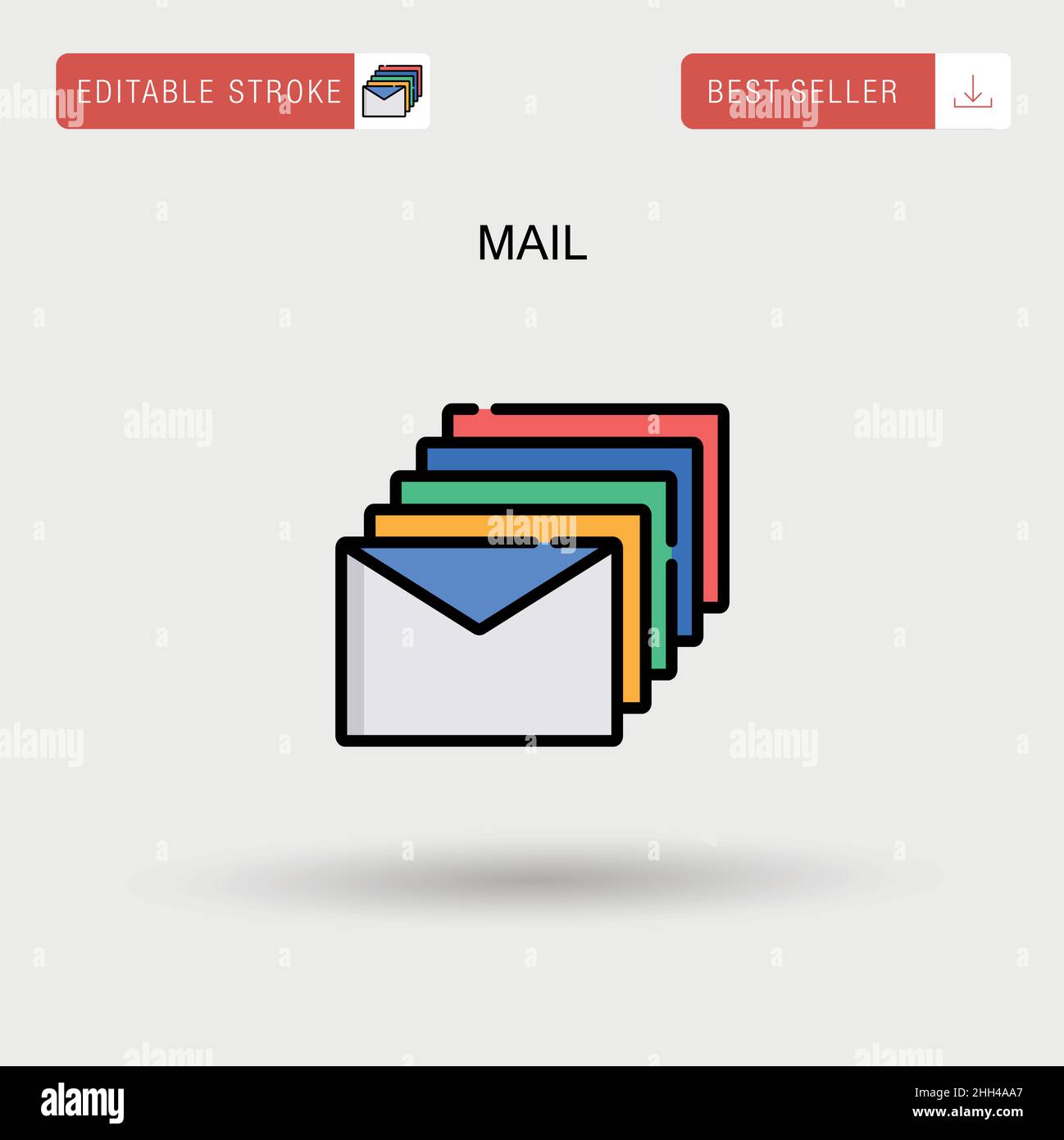 Mail Simple vector icon Stock Vector Image & Art - Alamy