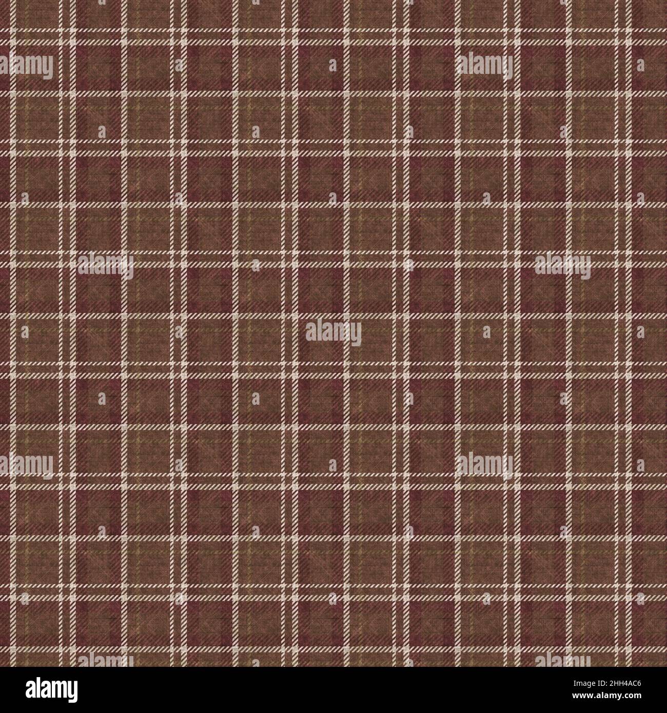 Sepia brown neutral woven plaid texture background. Seamless old worn ...