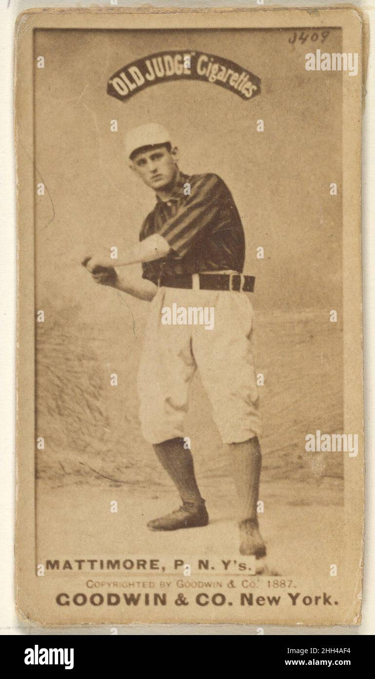 Michael "Mike" Joseph Mattimore, Pitcher, New York, from the Old Judge series (N172) for Old ...