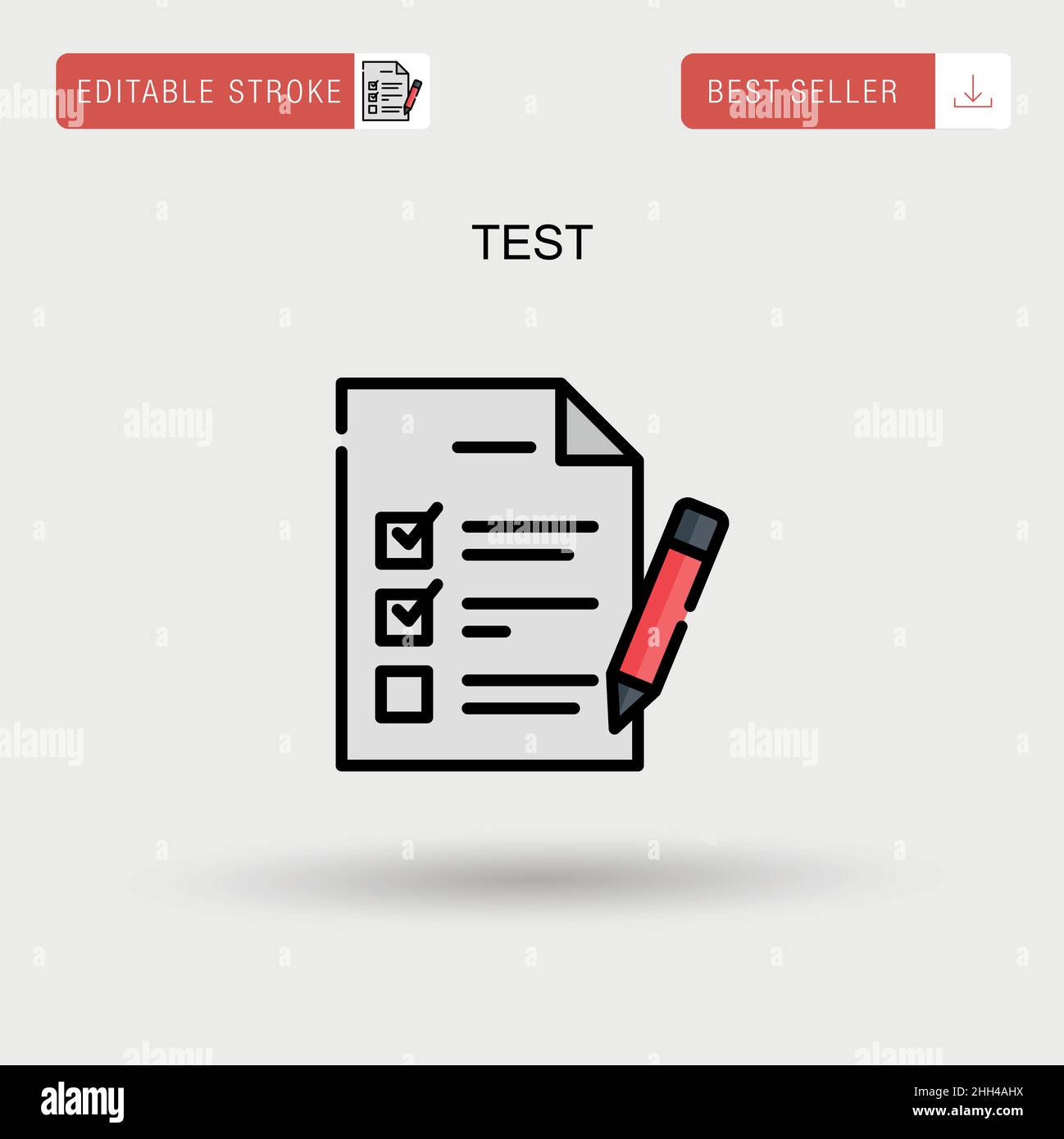 Test Simple vector icon Stock Vector Image & Art - Alamy