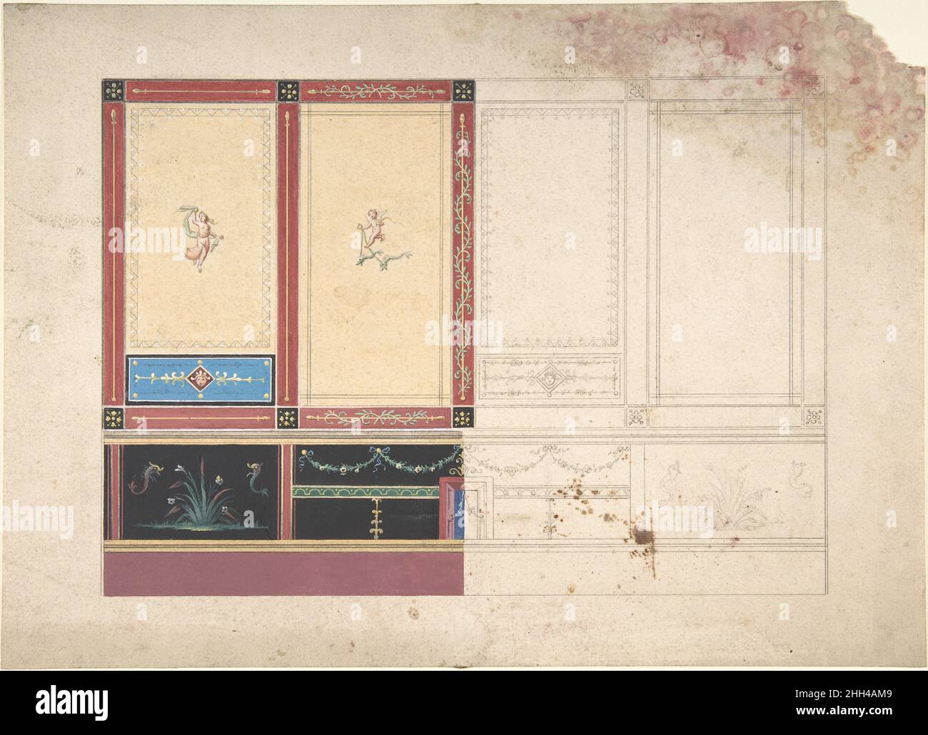 Design for a Painted Ceiling 1800–1900 Anonymous, Italian, 19th century ...