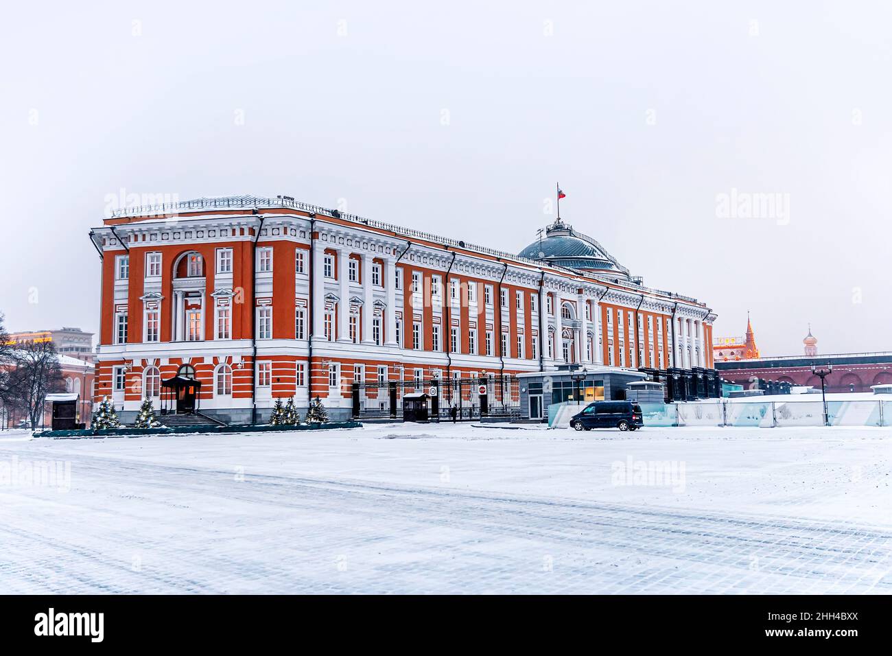 The senate building of Moscow Kremlin, Russia. UNESCO World Heritage ...