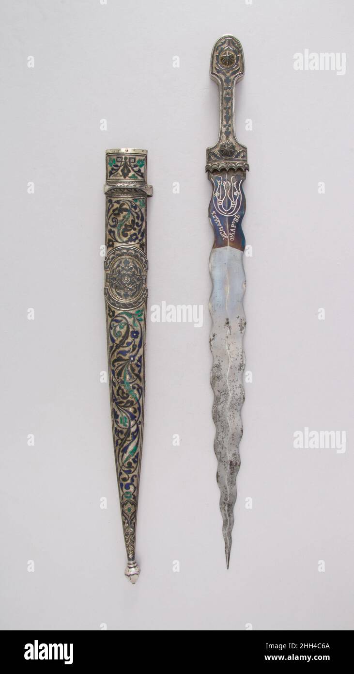Dagger (Kindjal) with Sheath 19th century Caucasian. Dagger (Kindjal ...