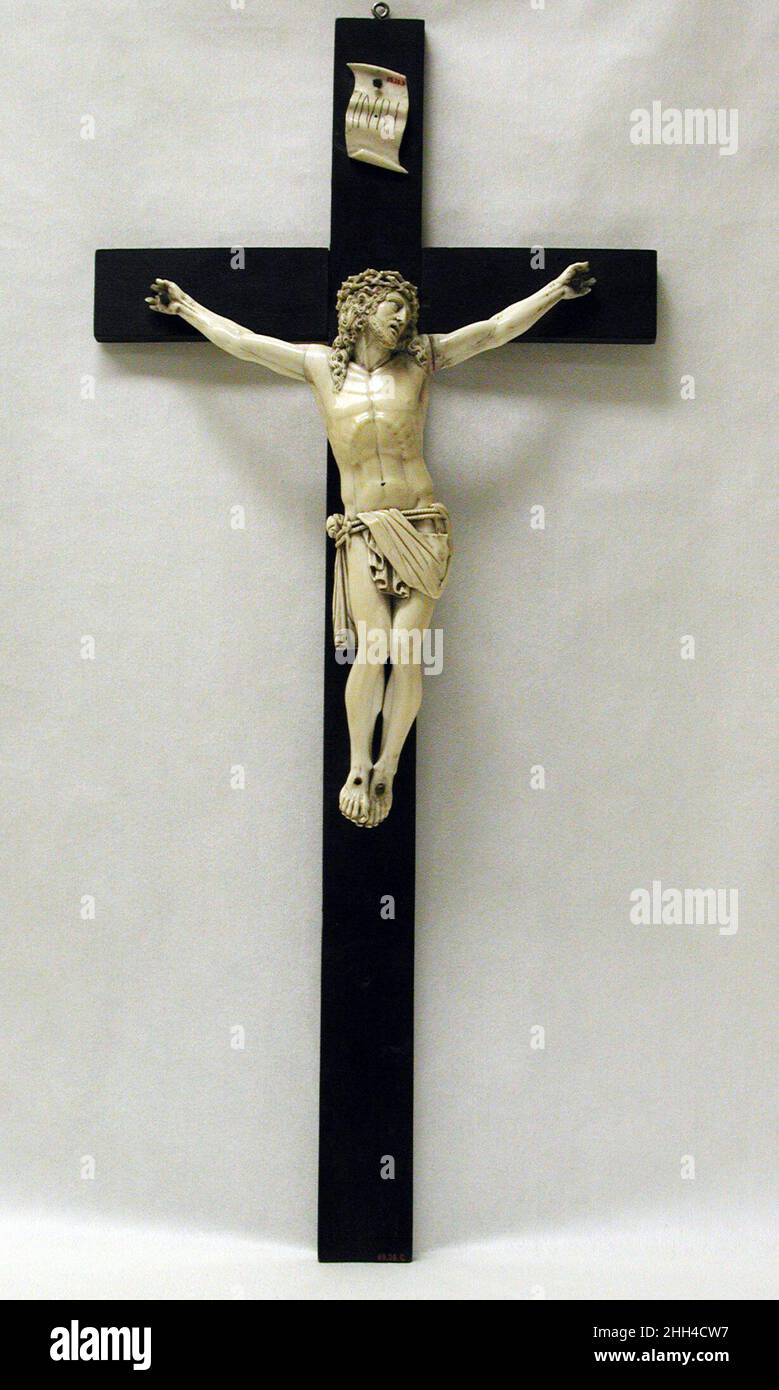 Crucifix 18th century Italian Christ is shown as if speaking his last ...