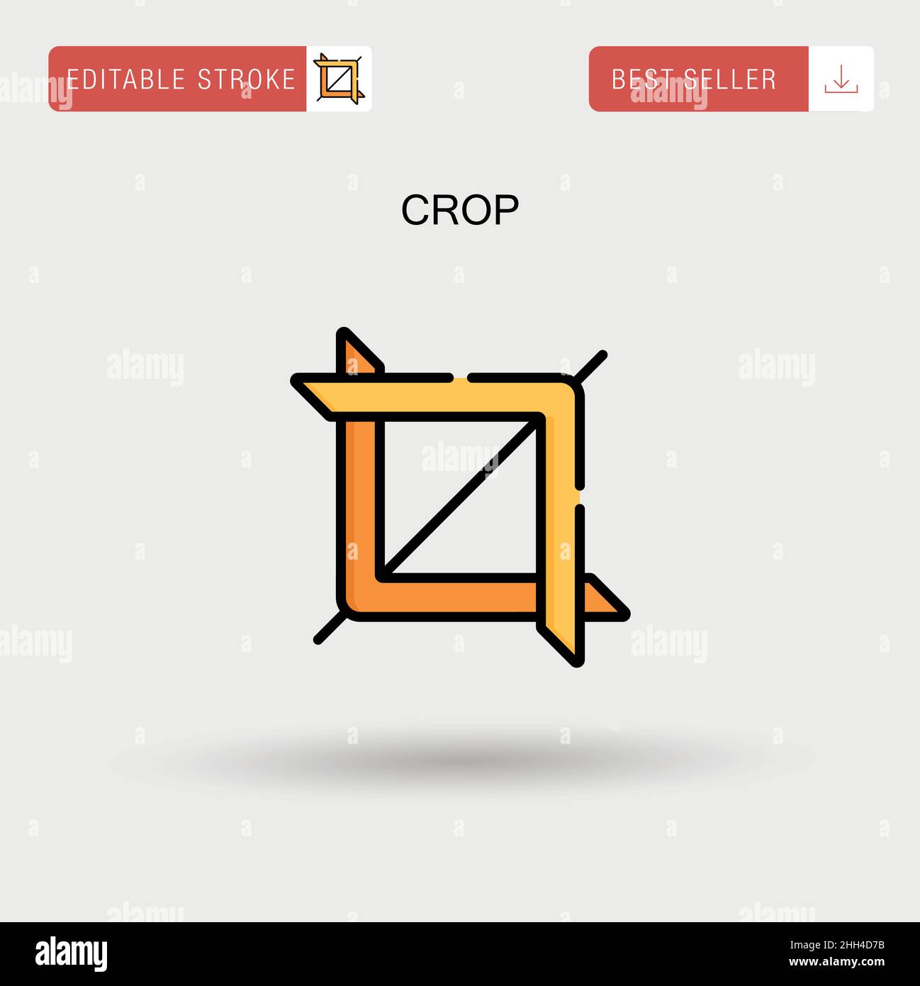 Crop Simple vector icon Stock Vector Image & Art - Alamy