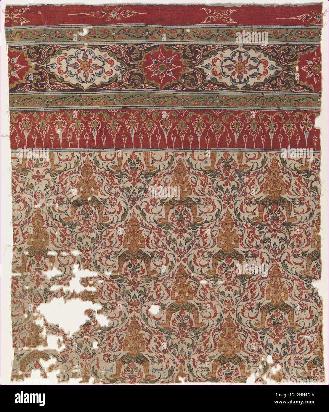 Pha-nung with Celestial Worshippers Design 18th century India for the ...