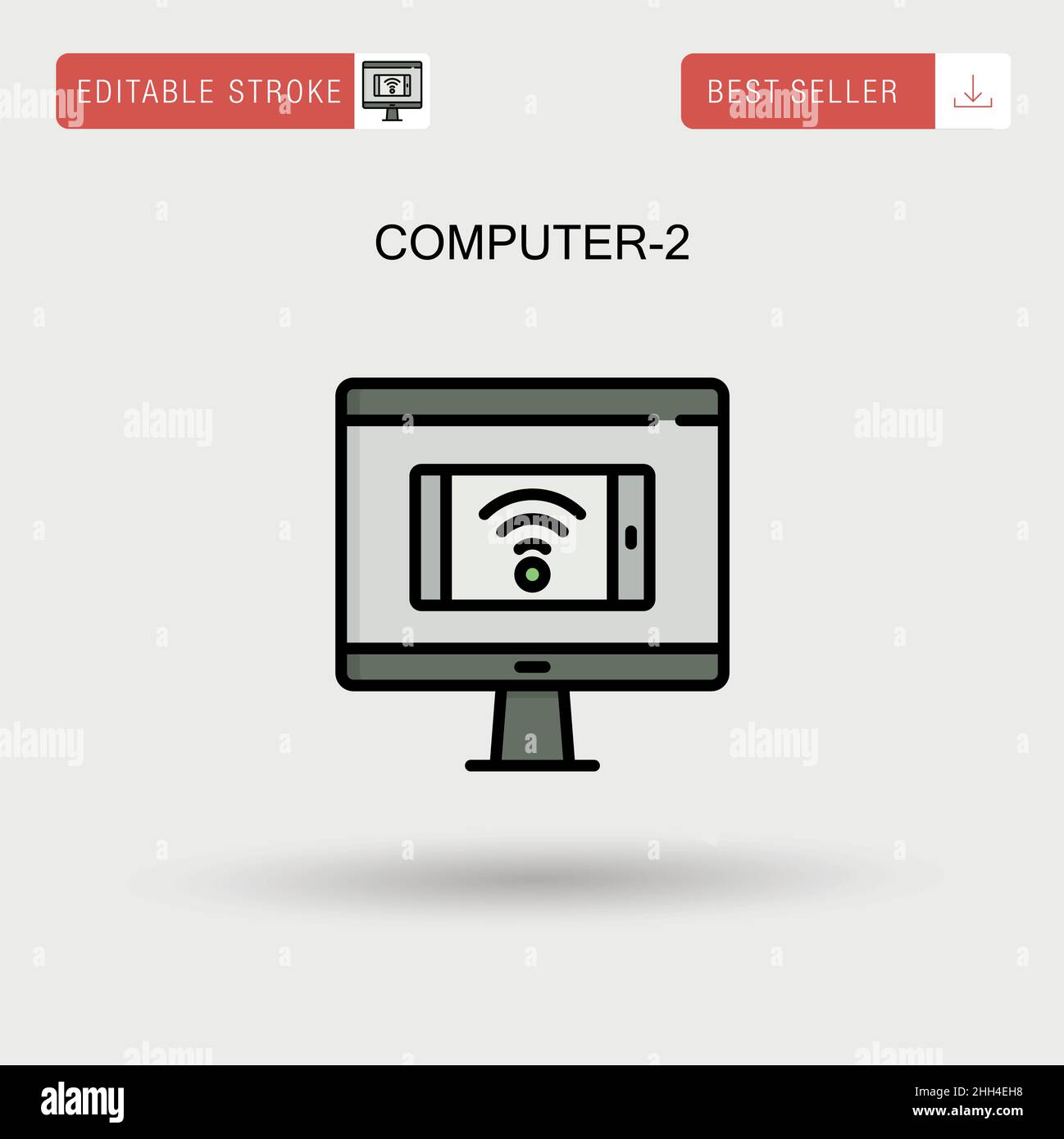 Computer-2 Simple vector icon Stock Vector Image & Art - Alamy