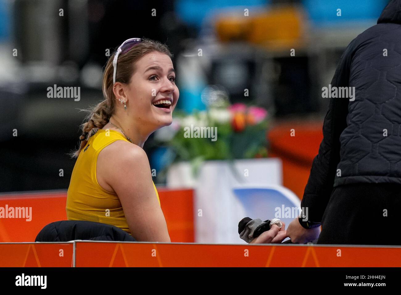 HEERENVEEN, NETHERLANDS - JANUARY 23: Robin Groot of team Jumbo opl ...
