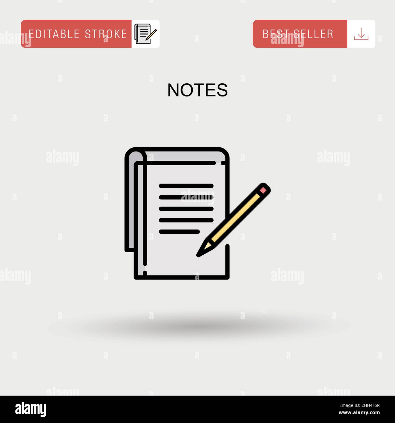 Notes Simple vector icon Stock Vector Image & Art - Alamy