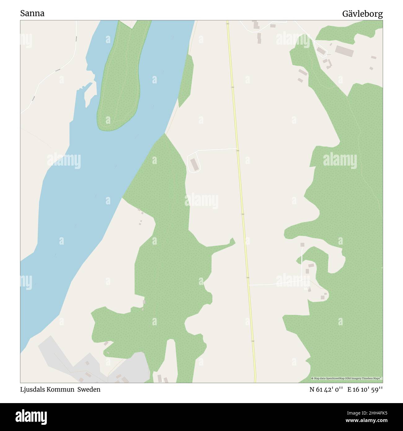 Sanna, Ljusdals Kommun, Sweden, Gävleborg, N 61 42' 0'', E 16 10' 59 ...