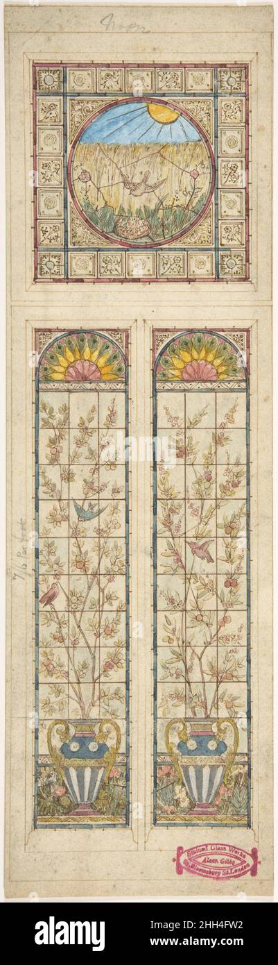 Design For A Stained Glass Window 1866 92 Alexander Gibbs British