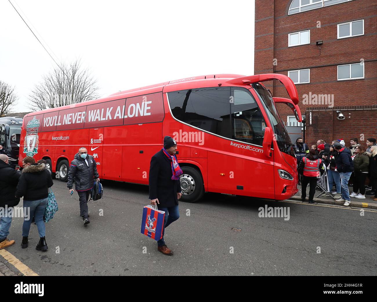 The england team bus arrives hi-res stock photography and images - Alamy