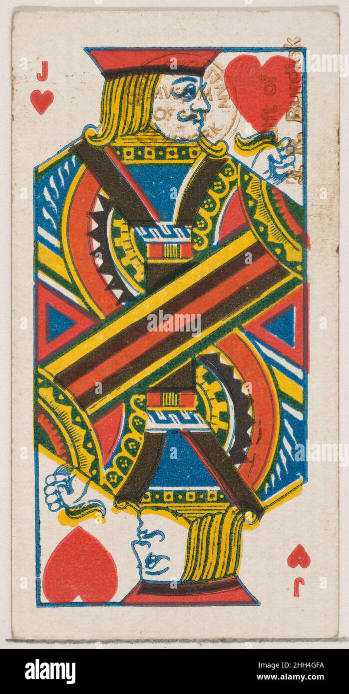 Jack of Hearts (red), from the Playing Cards series (N84) for Duke ...