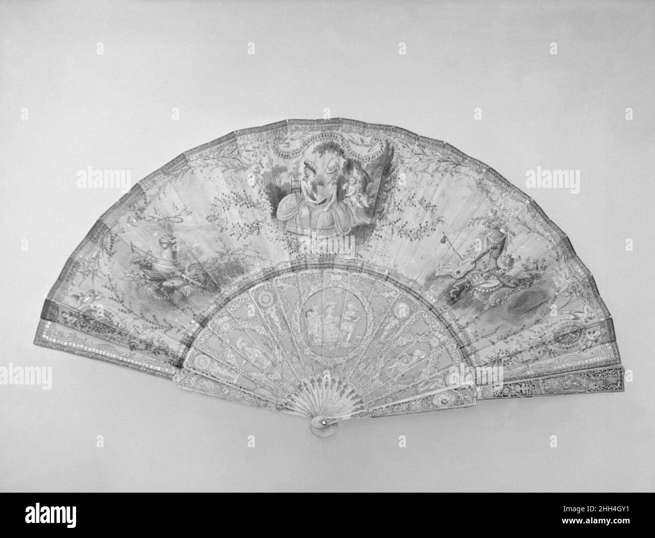 Fan last quarter 18th century French. Fan 209725 Stock Photo - Alamy