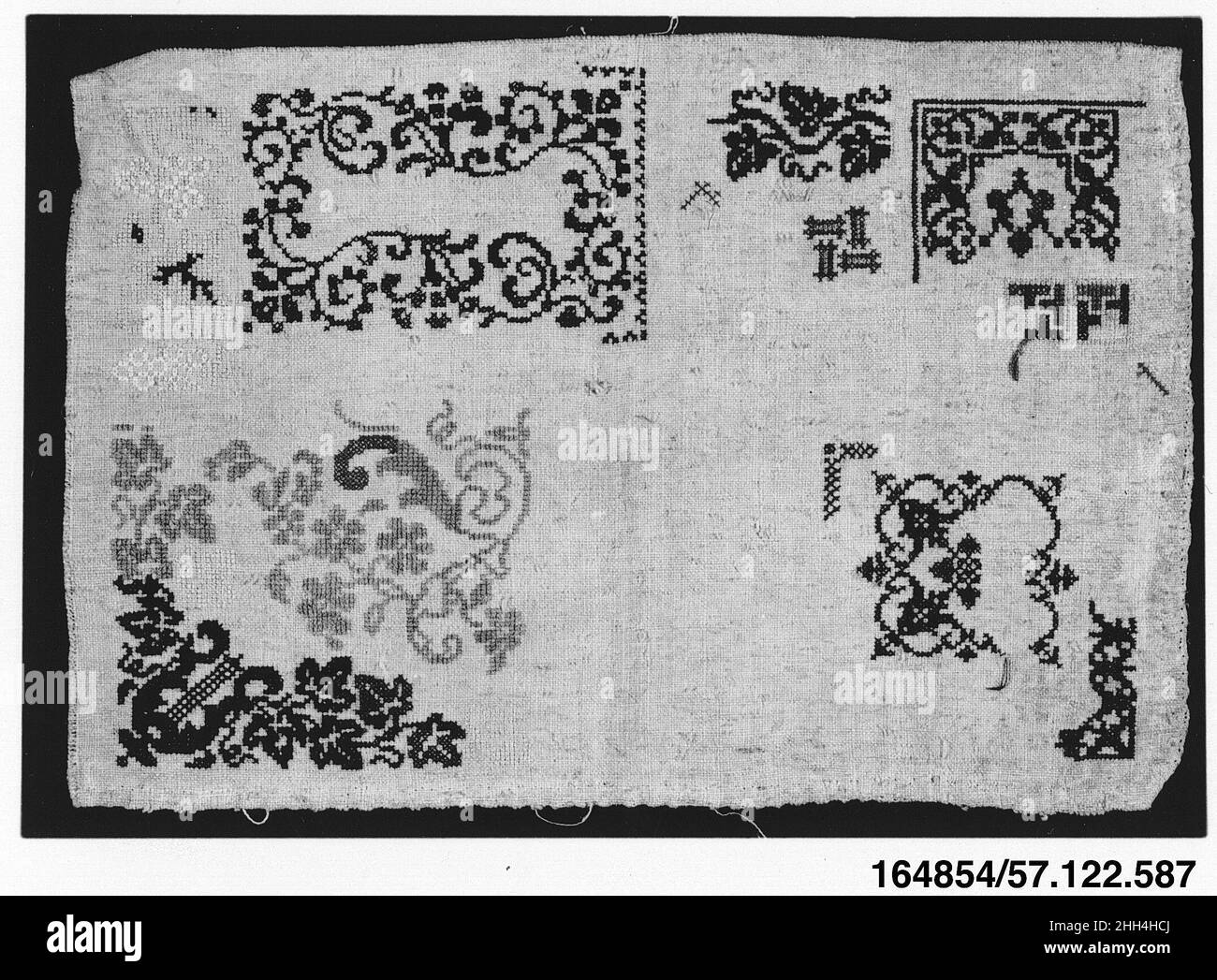Sampler stitch Black and White Stock Photos & Images - Alamy