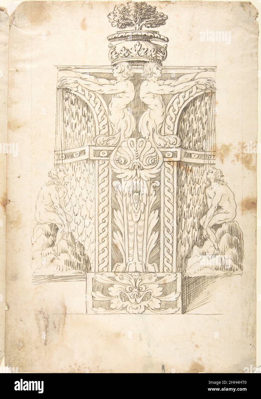 Design for a Wall Fountain 1550–1620 Anonymous, Italian, Lombard, 16th ...