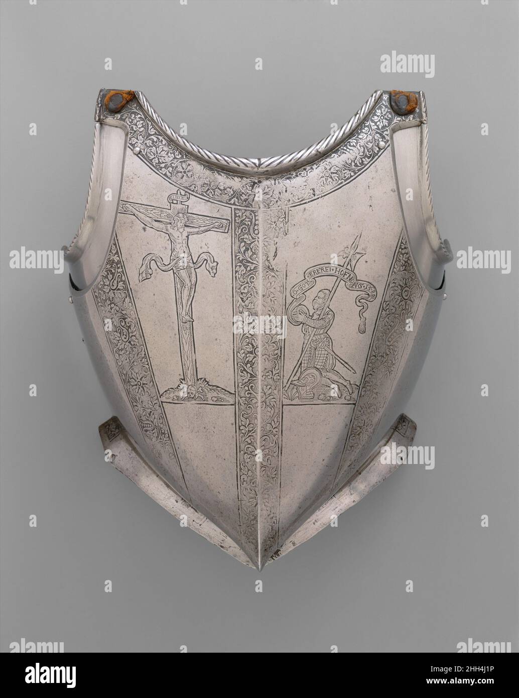 Breastplate dated 1580 German, Augsburg The crucified Christ as Savior ...