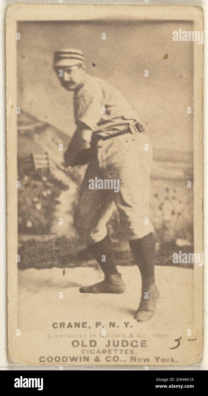 Ed Crane, Pitcher, New York, from the Old Judge series (N172) for Old ...