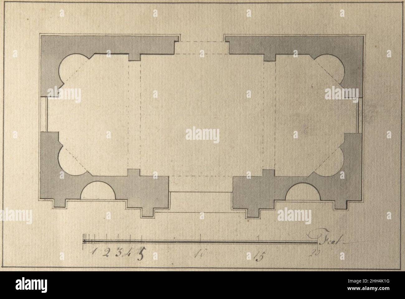 Plan for Garden Pavilion early to mid-18th century After Robert Morris ...