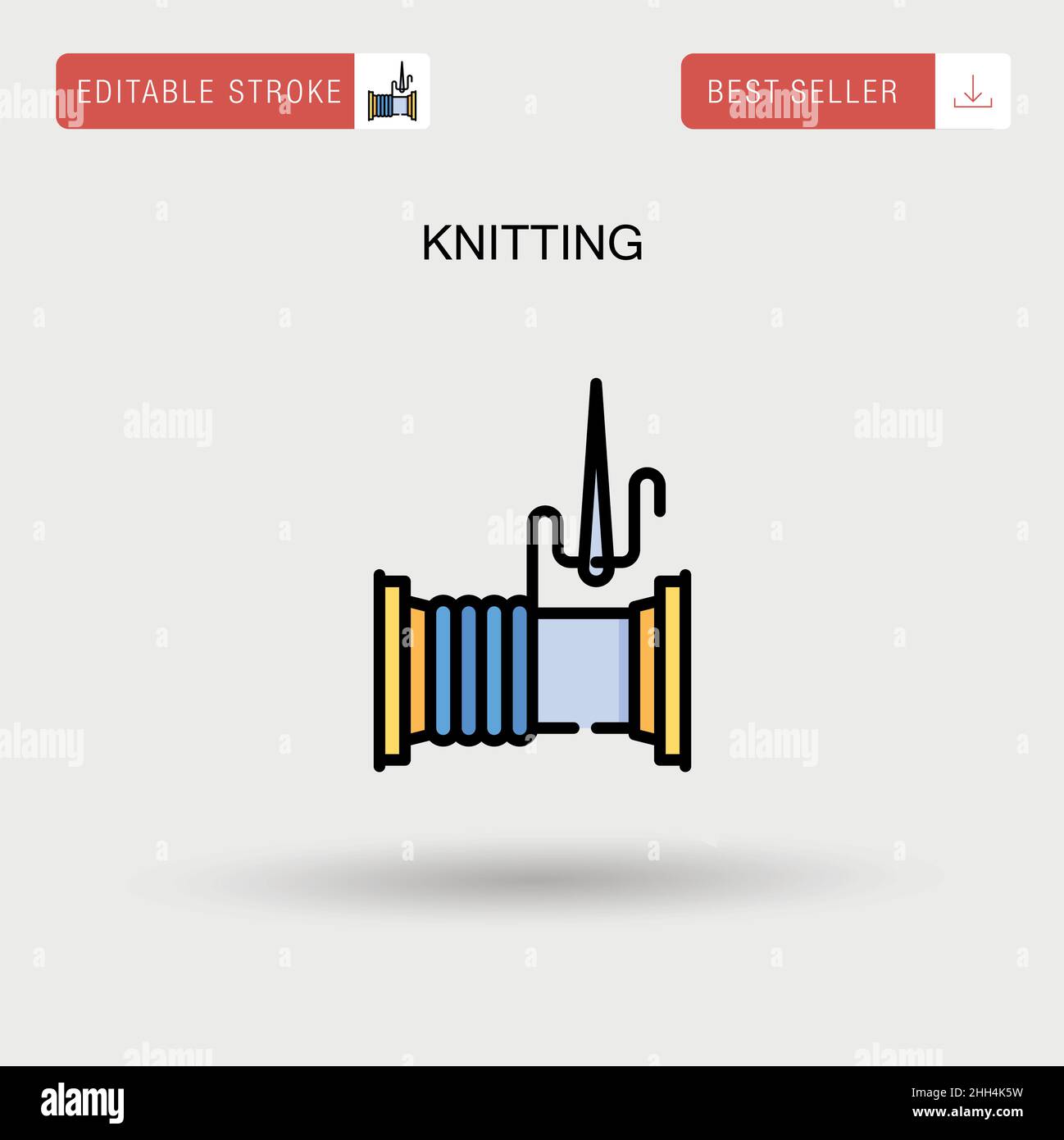 Knitting Simple vector icon Stock Vector Image & Art - Alamy