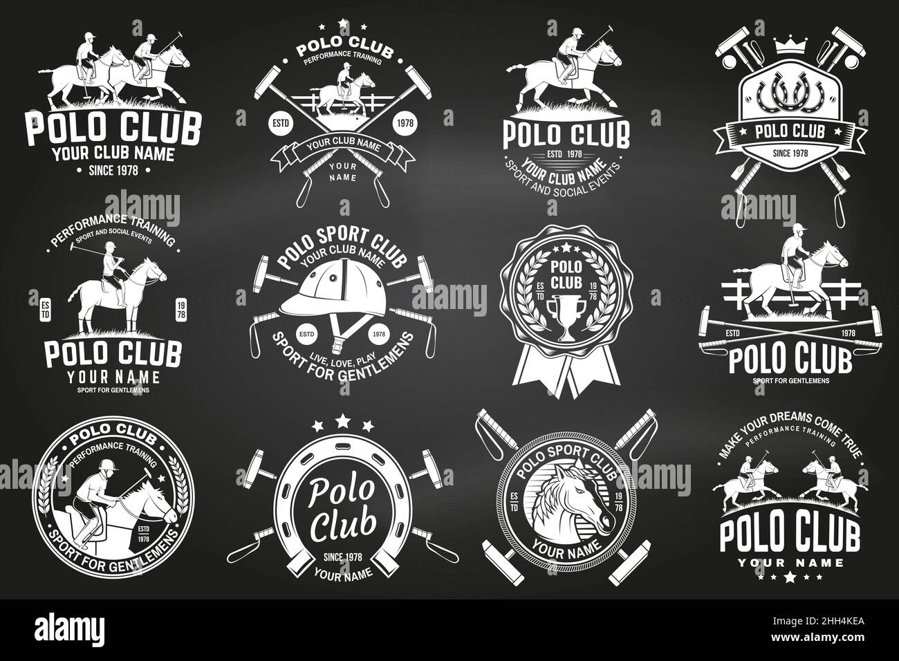 Vintage polo player Stock Vector Images - Alamy