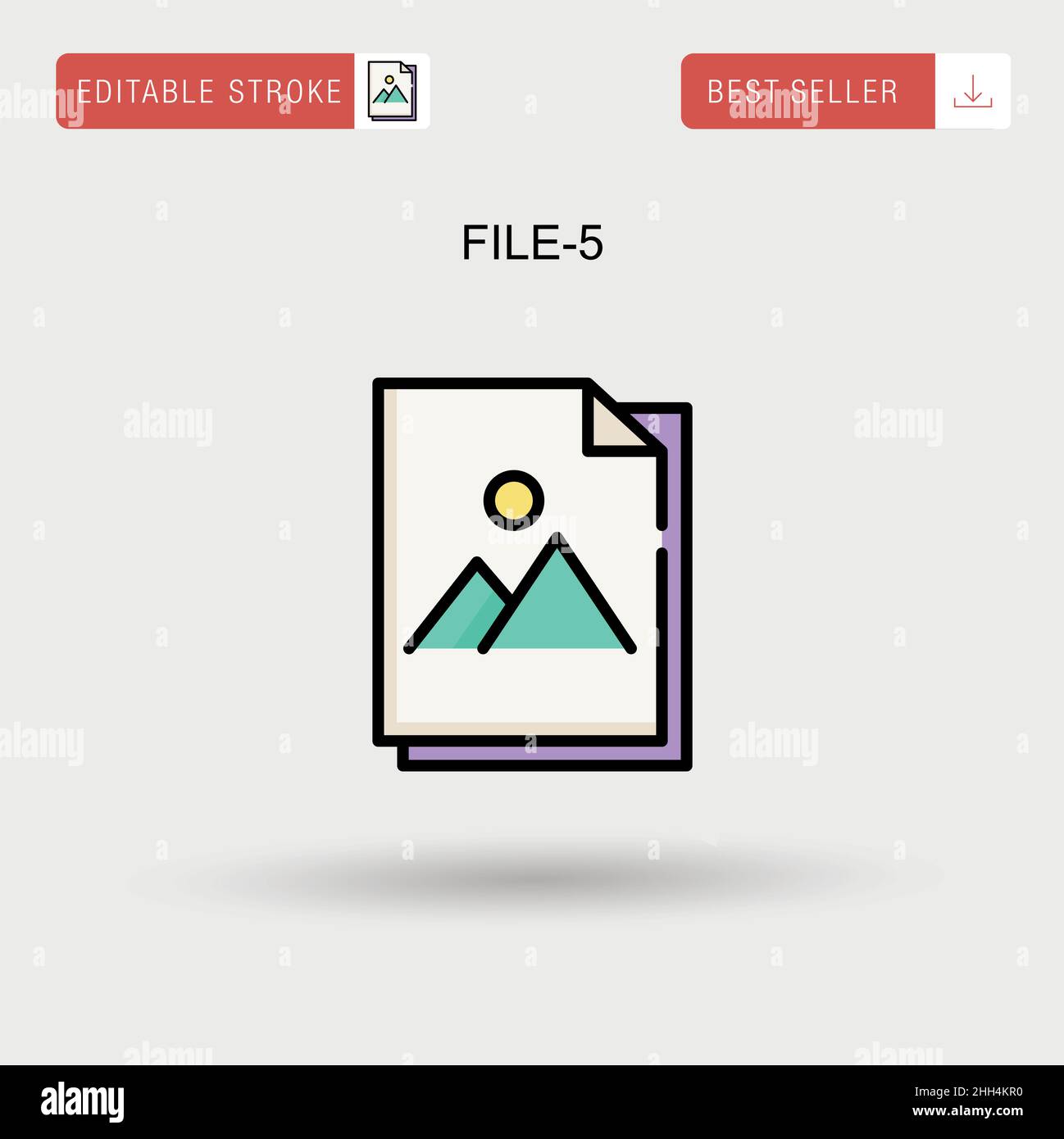 File-5 Simple vector icon Stock Vector Image & Art - Alamy