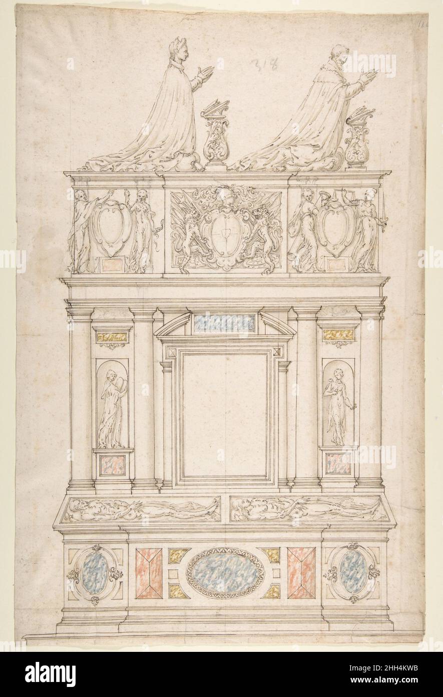 Design for a Double Tomb 16th century Anonymous, French, 16th century ...