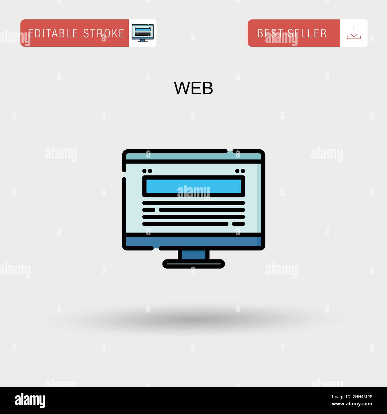 Web Simple vector icon Stock Vector Image & Art - Alamy