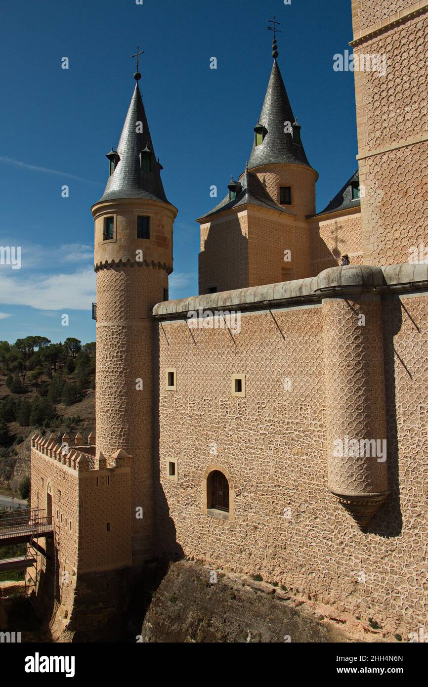 Towers of Alcazar de Segovia,Castile and Leon,Spain,Europe Stock Photo ...