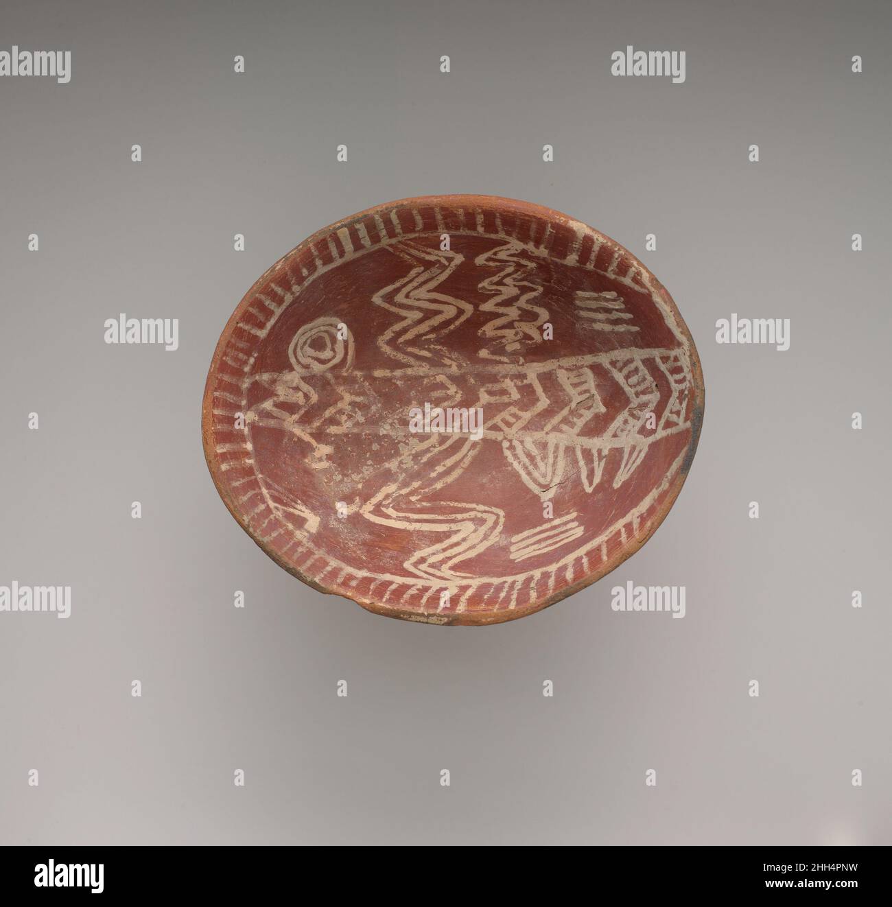 White cross-lined bowl with four legs ca. 3700–3500 B.C. Predynastic ...