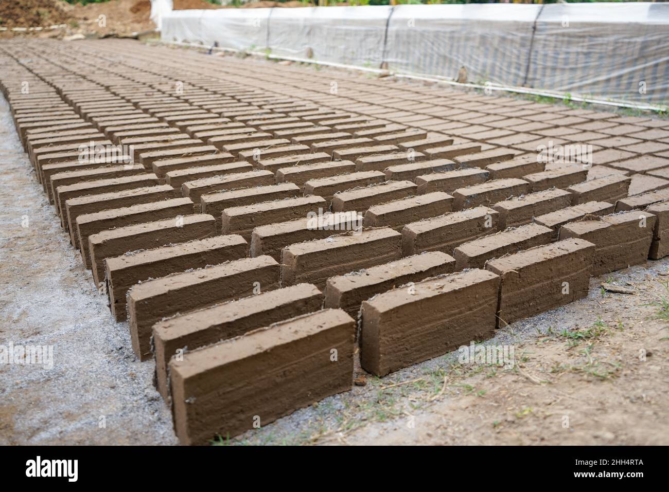 Clay bricks drying in sun hi-res stock photography and images - Alamy