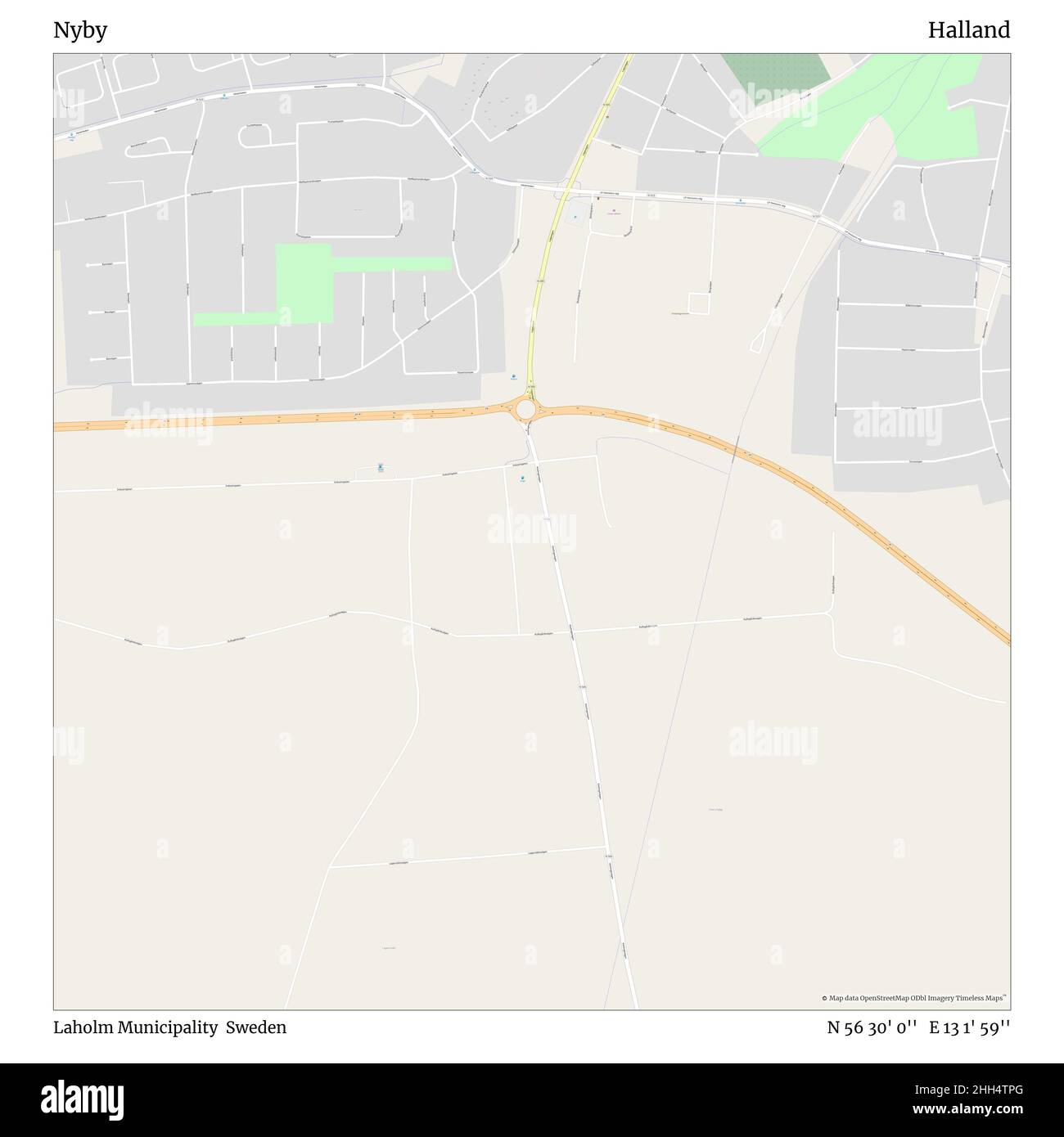 Nyby, Laholm Municipality, Sweden, Halland, N 56 30' 0'', E 13 1' 59 ...