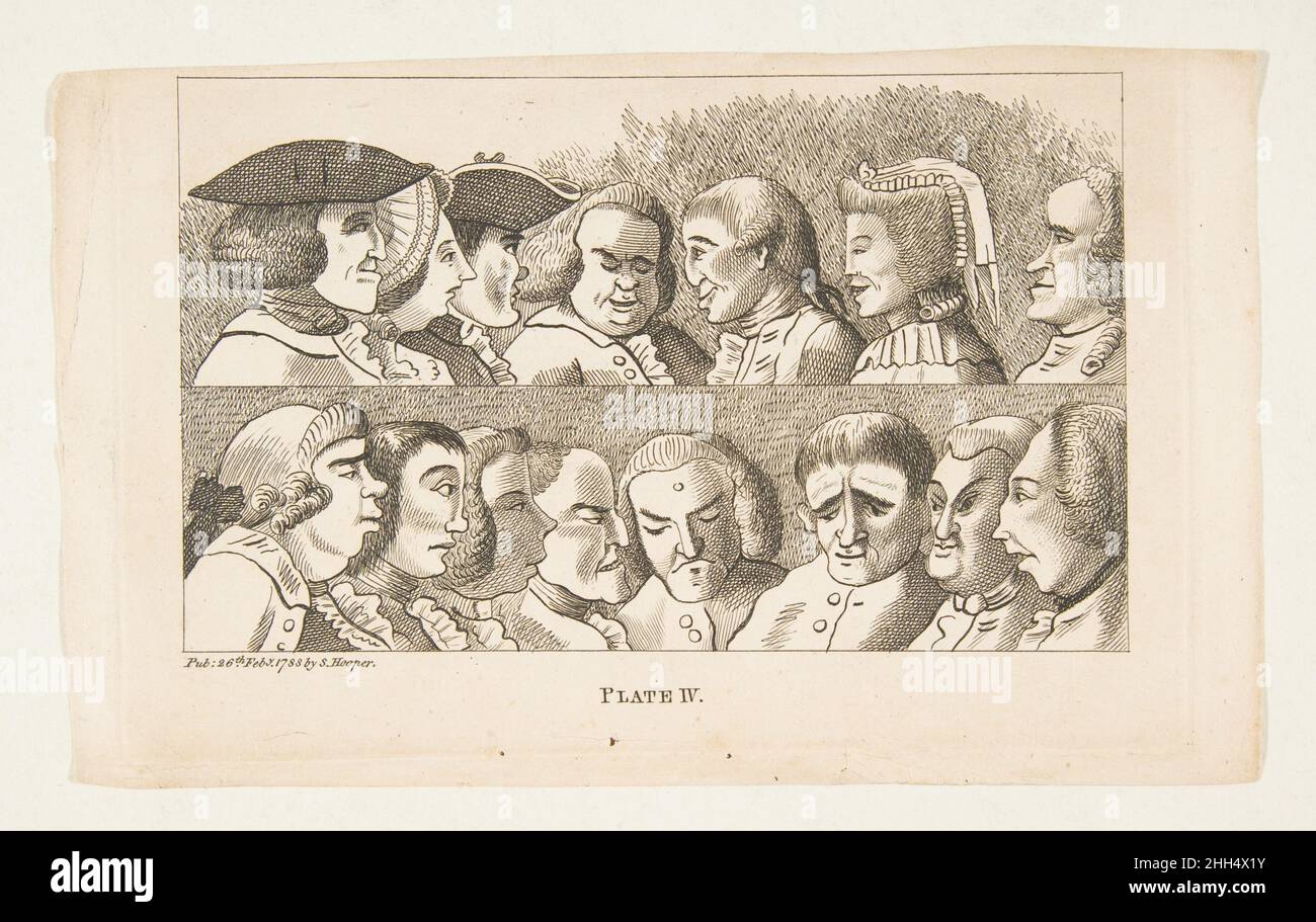 Plate IV, from Rules for Drawing Caricaturas February 26, 1788 Francis ...