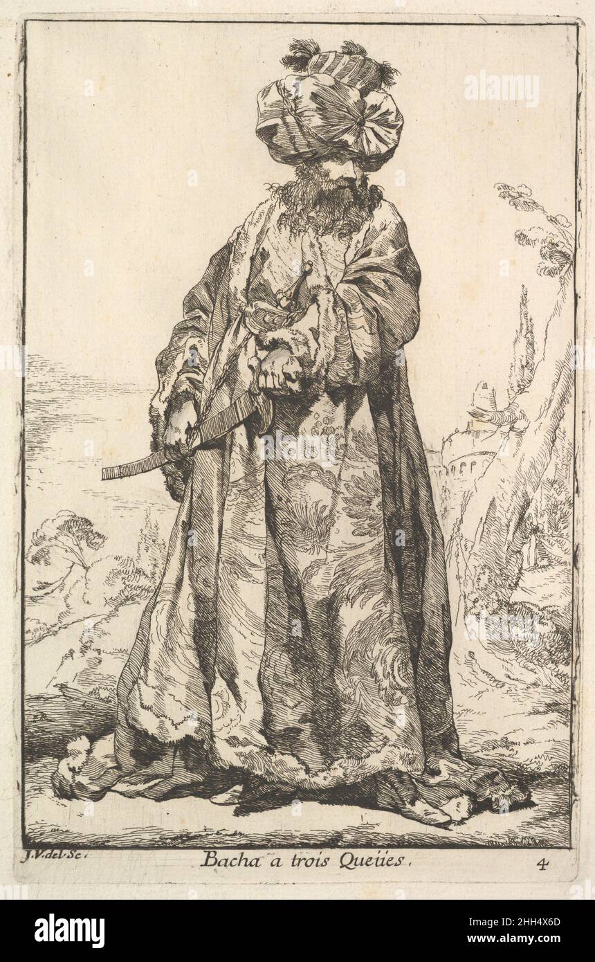 Pasha grasping a sword at his hip with both hands, from the series ...