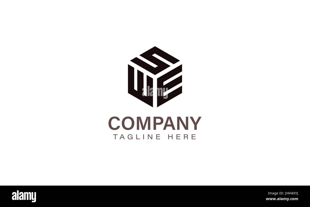 Letter SWE Logo, Three Letter Logo, Alphabet S W E Hexagon Shape Vector ...
