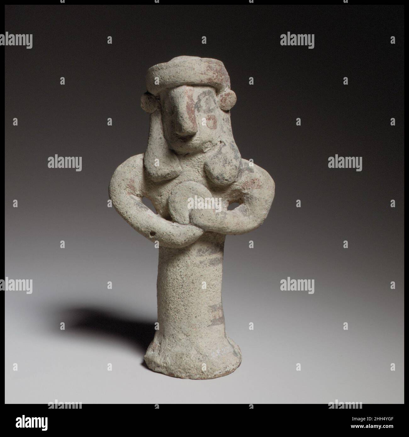 Standing figure holding a tambourine(?) ca. 600–480 B.C. Cypriot The ...