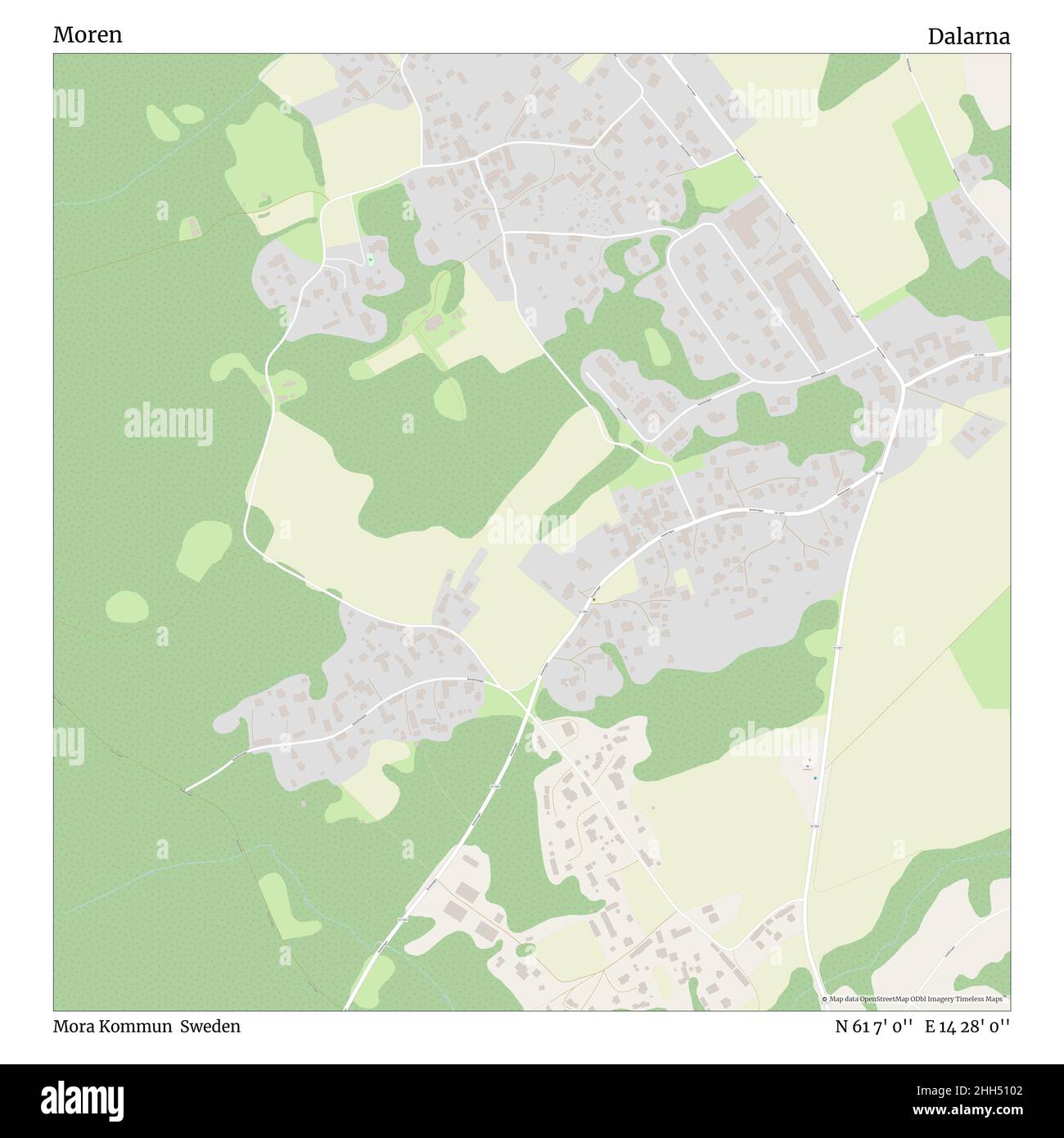 Moren, Mora Kommun, Sweden, Dalarna, N 61 7' 0'', E 14 28' 0'', map ...