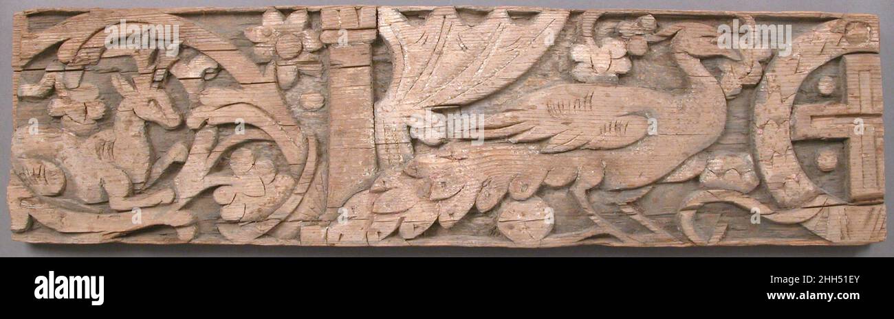 Relief Frieze 6th century Coptic A lion and leopard sprint toward the ...