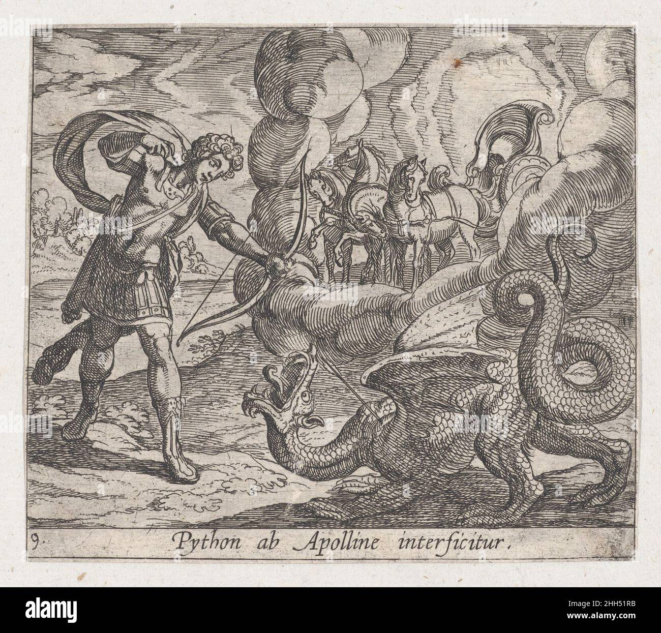 Plate 9: Apollo Killing Python (Python ab Apolline interficitur), from ...