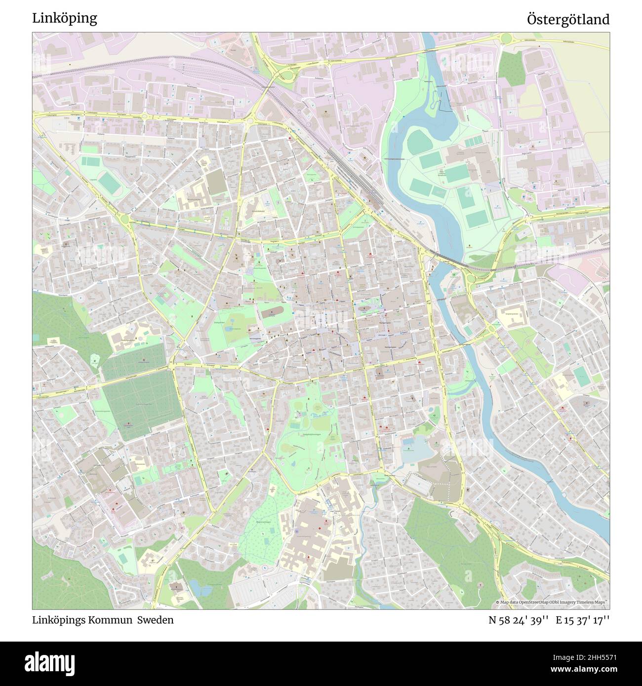 Map of linkoping Cut Out Stock Images & Pictures - Alamy