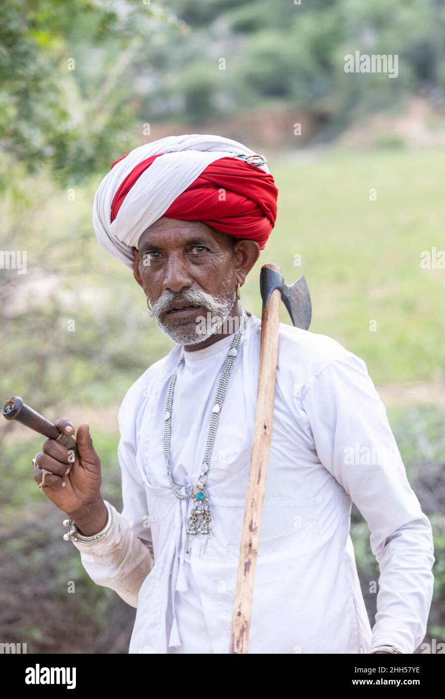Indian shepherd in traditional dress hi-res stock photography and ...