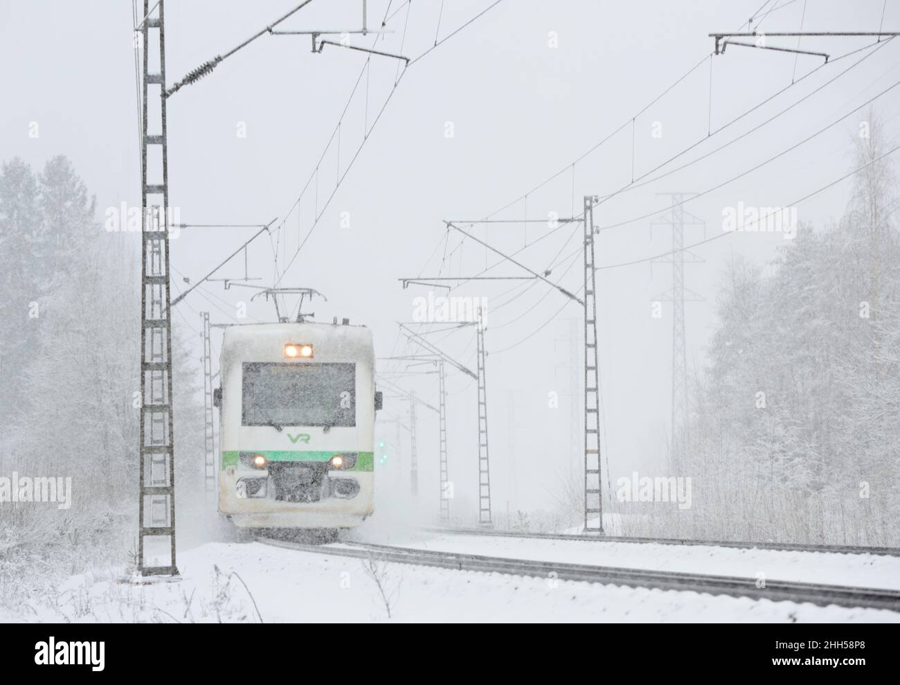 Snowfall on railway High Resolution Stock Photography and Images - Alamy