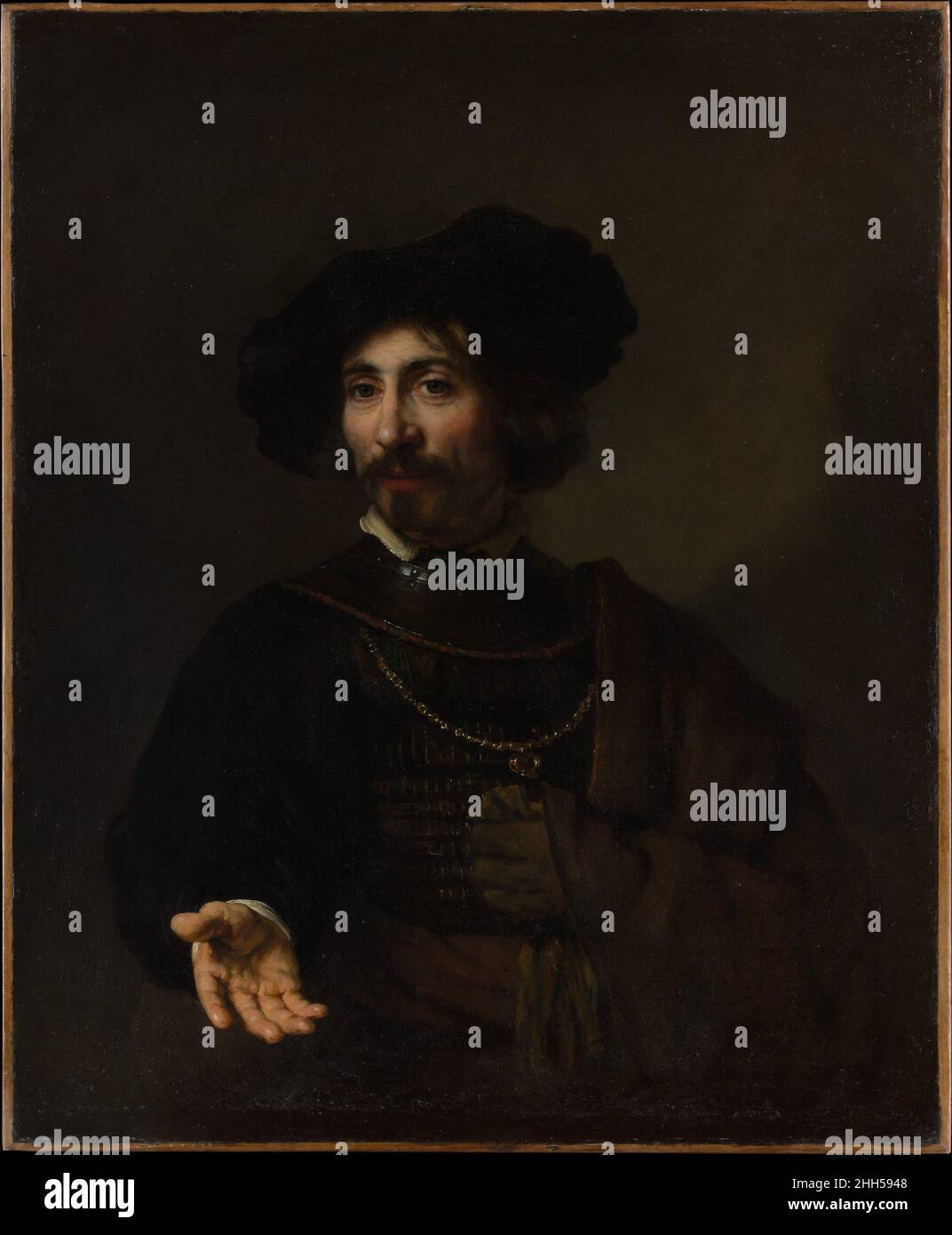 Man with a Steel Gorget Style of Rembrandt Dutch Rembrandt's authorship ...