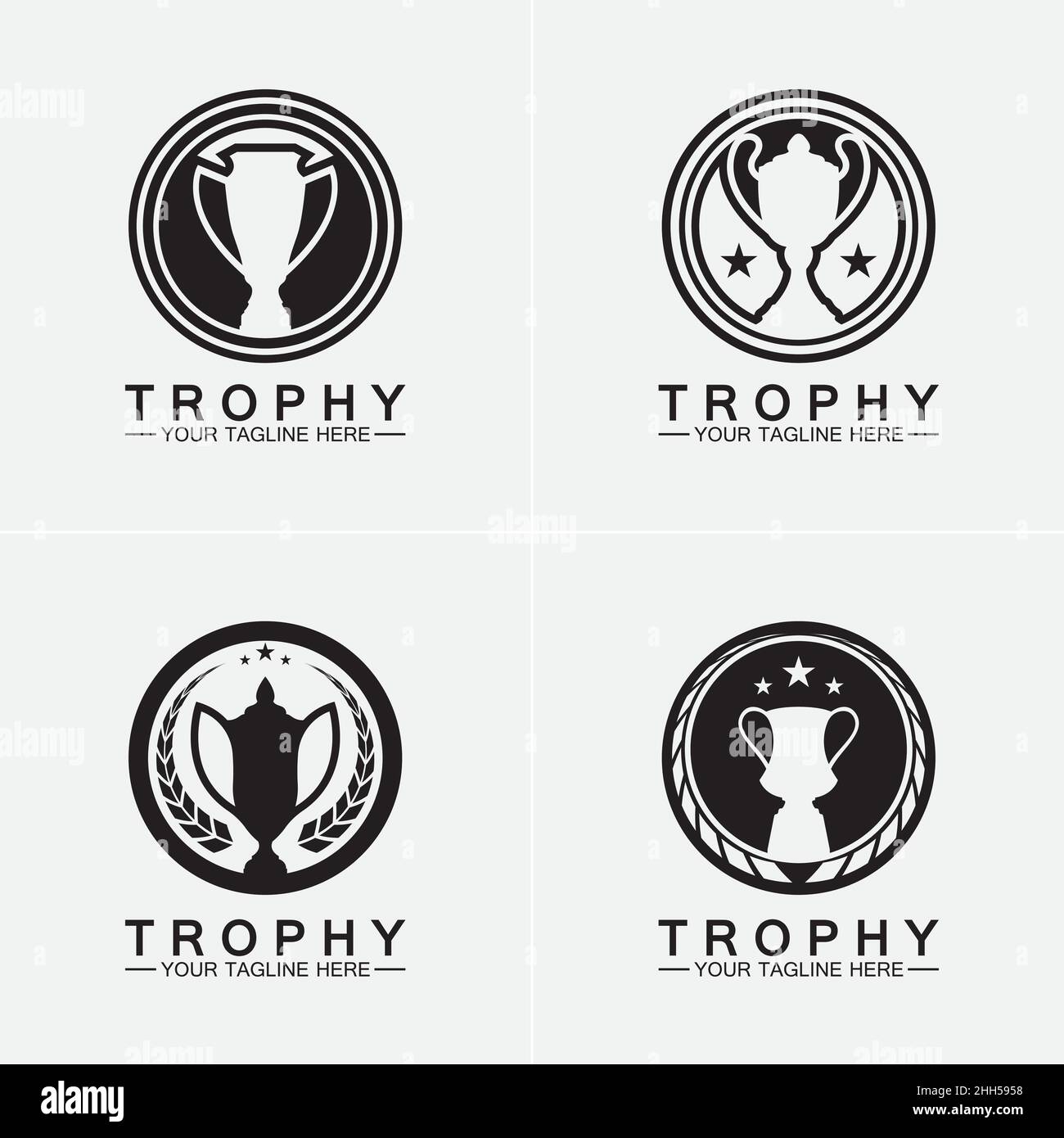 Trophy vector logo icon.champions trophy logo icon for winner award ...
