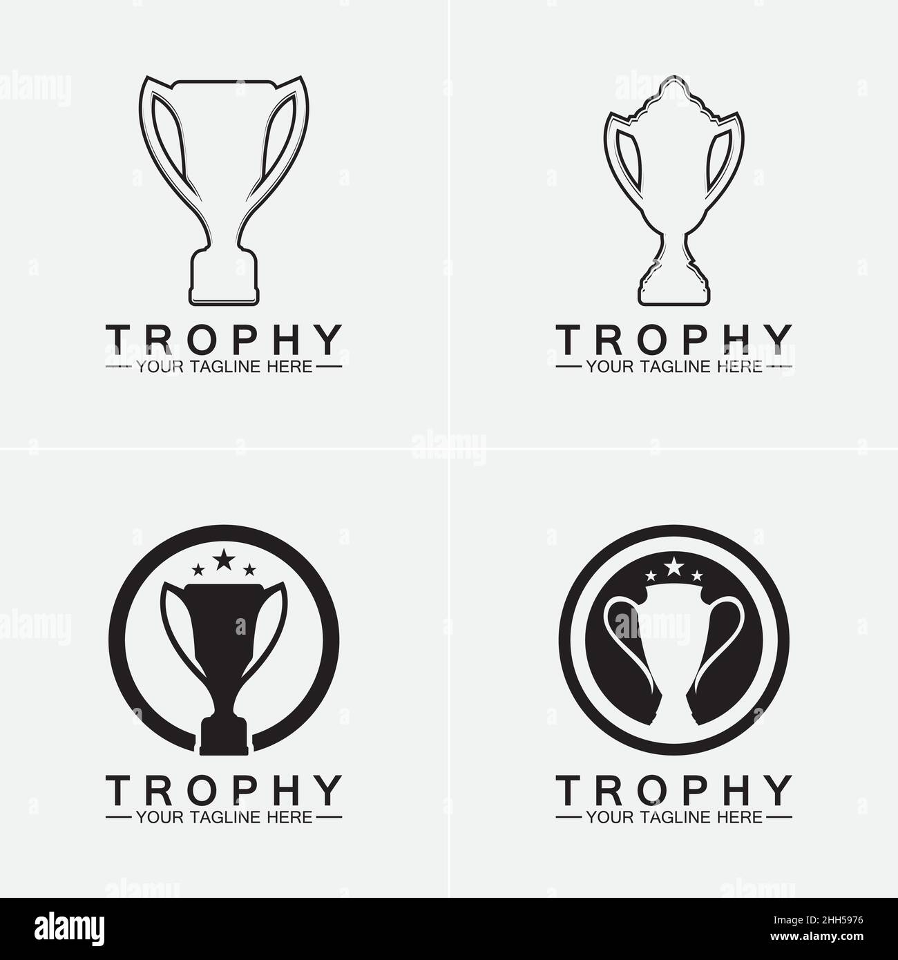 Trophy vector logo icon.champions trophy logo icon for winner award ...