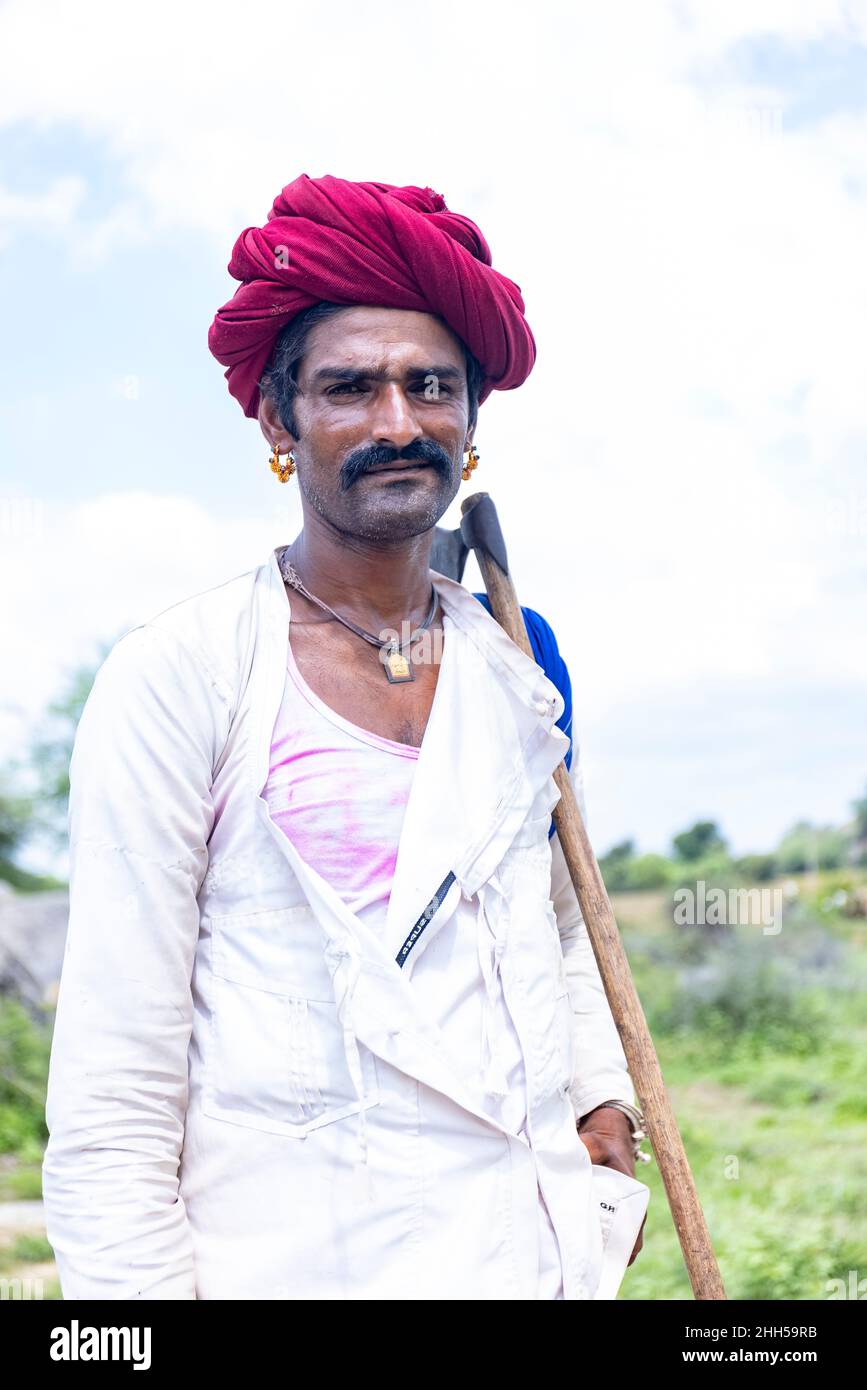 Indian shepherd in traditional dress hi-res stock photography and ...