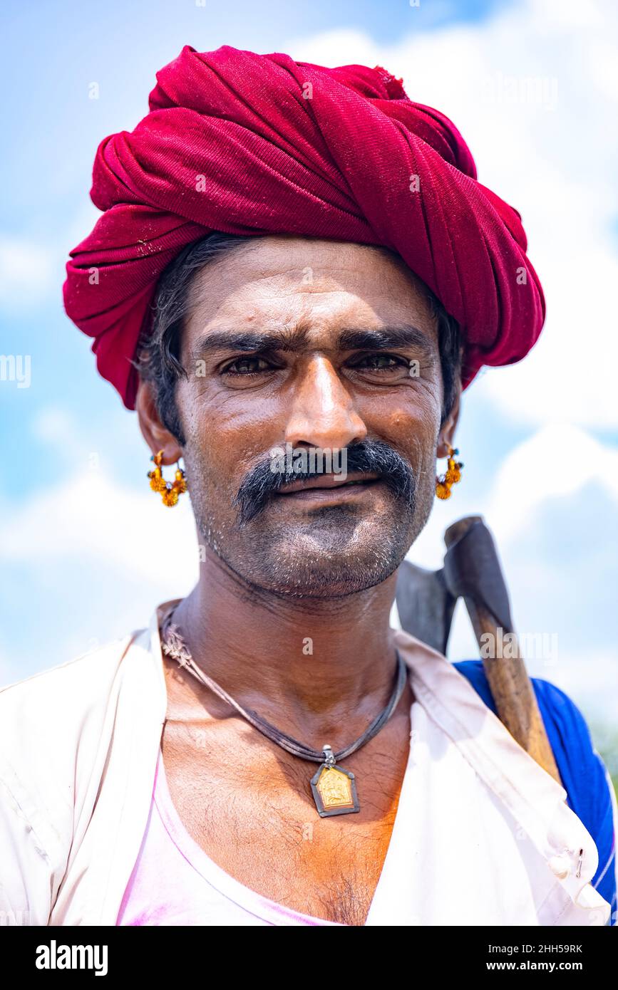 Indian shepherd in traditional dress hi-res stock photography and ...