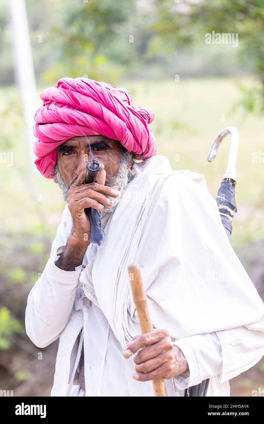 Indian shepherd in traditional dress hi-res stock photography and ...
